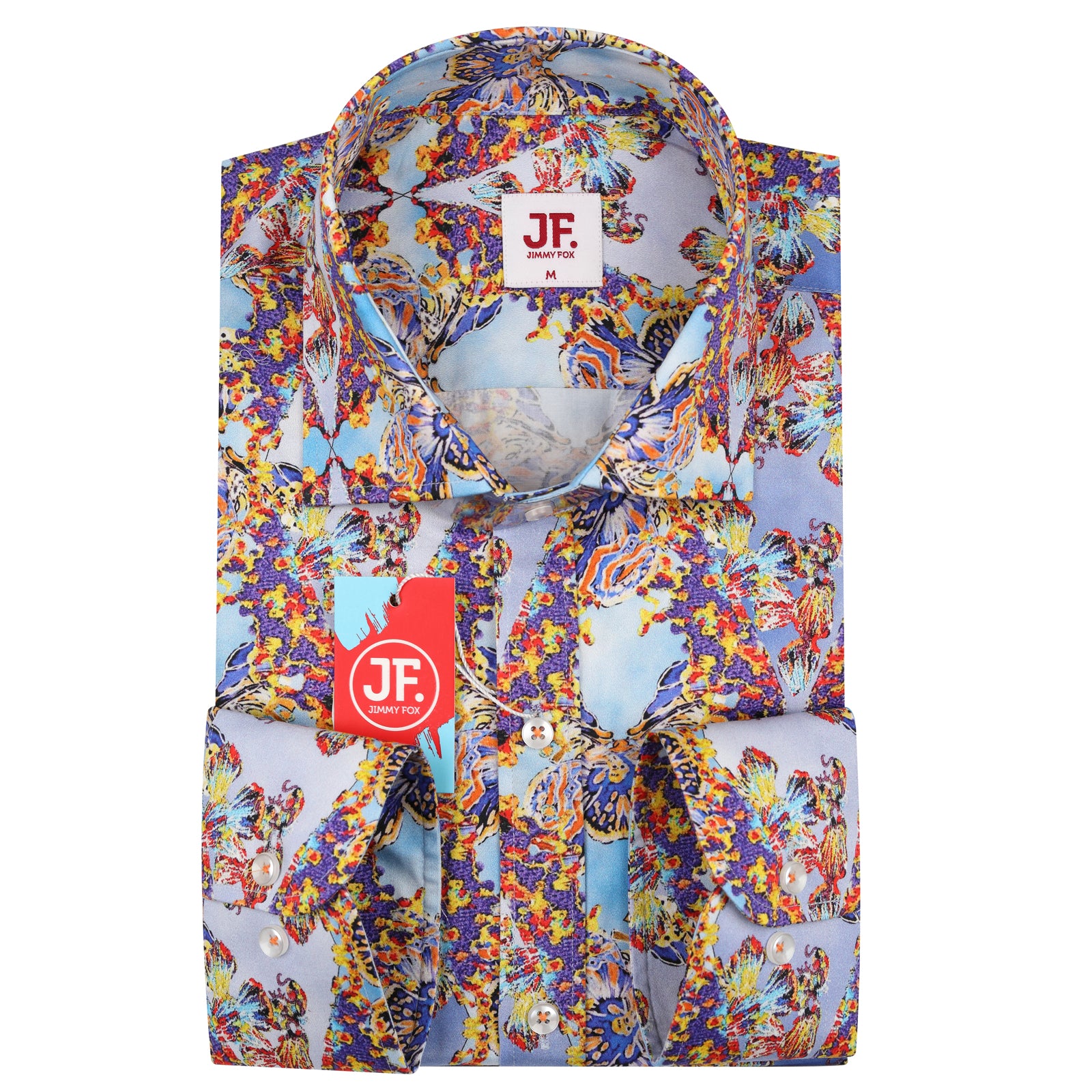 JF130 JIMMY FOX Psychedelic Print Slim Fit L/S Shirt – Jimmy Fox