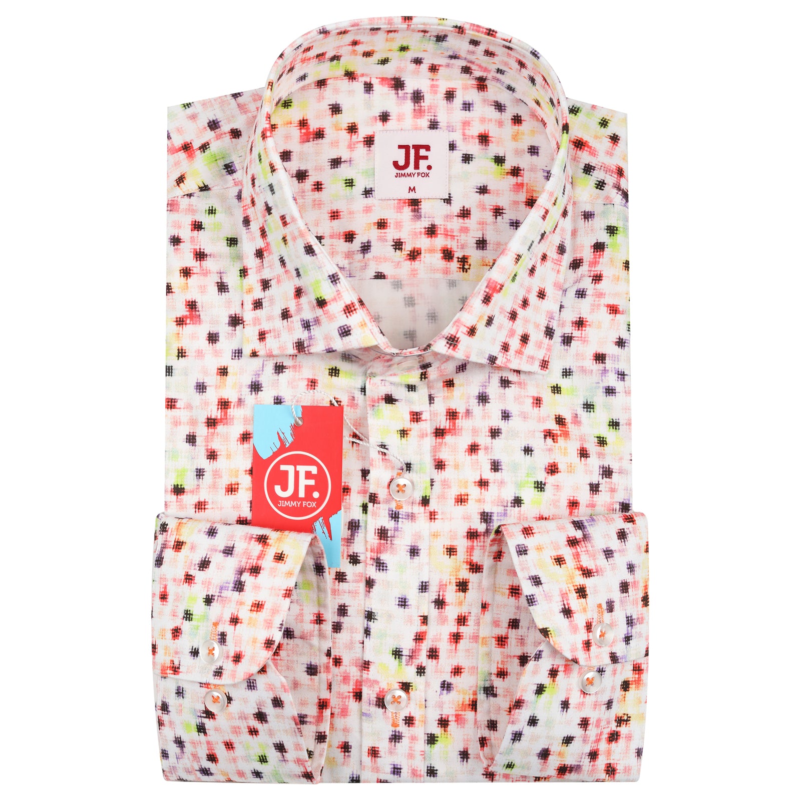 JF160 JIMMY FOX Patterned Print Slim Fit L/S Shirt – Jimmy Fox