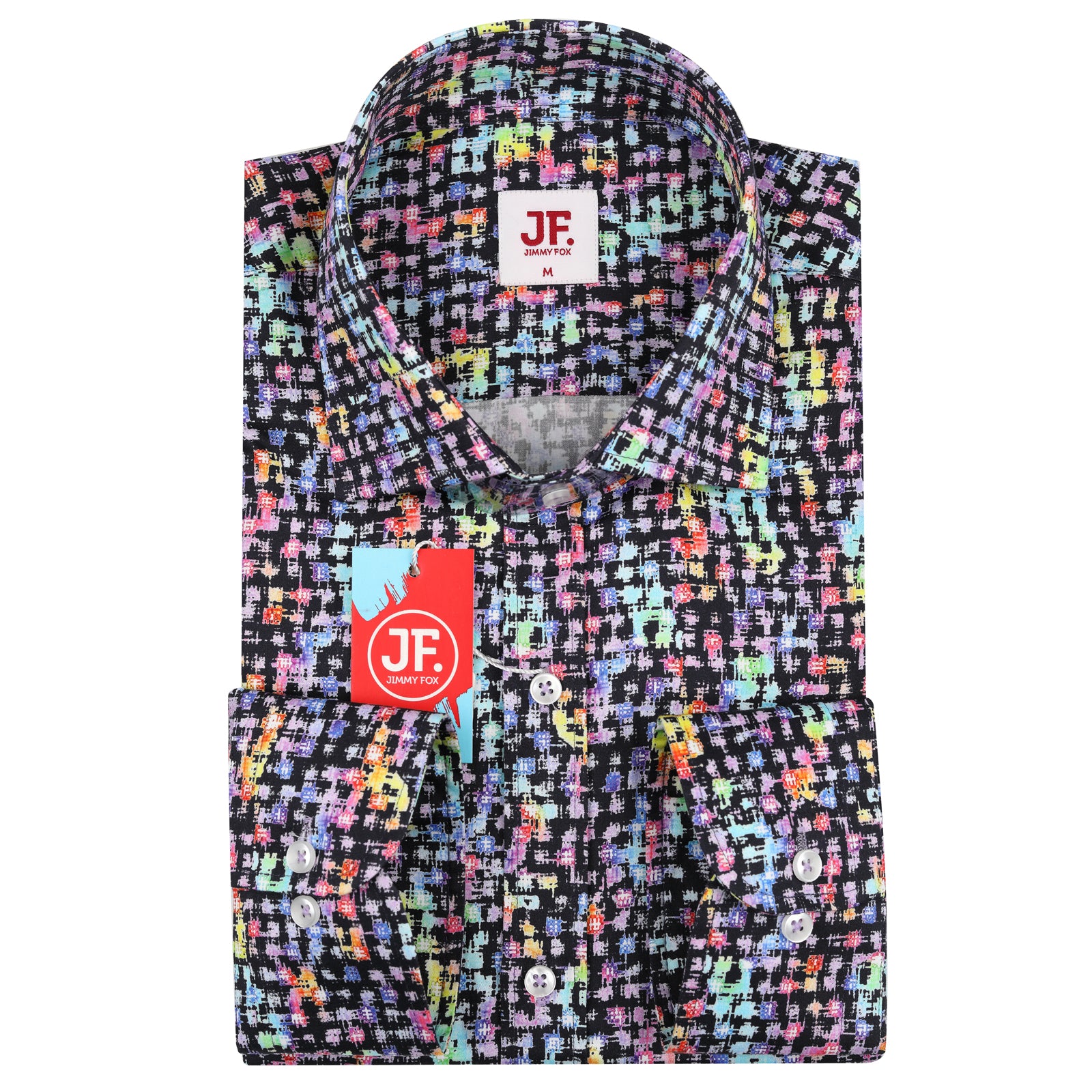 JF180 JIMMY FOX Patterned Print Slim Fit L/S Shirt – Jimmy Fox