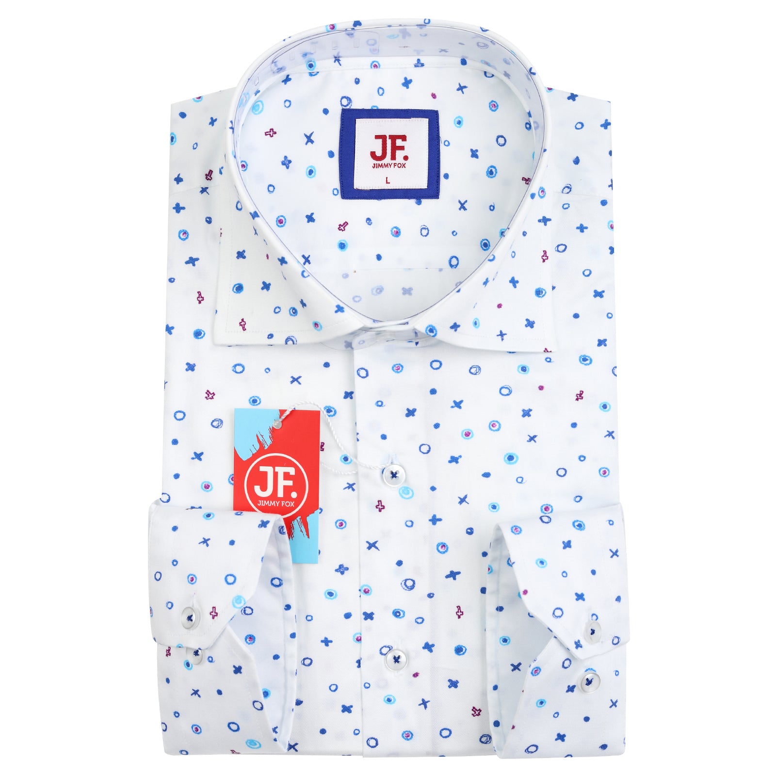 JF845 JIMMY FOX Mixed Print Slim Fit L/S Shirt – Jimmy Fox