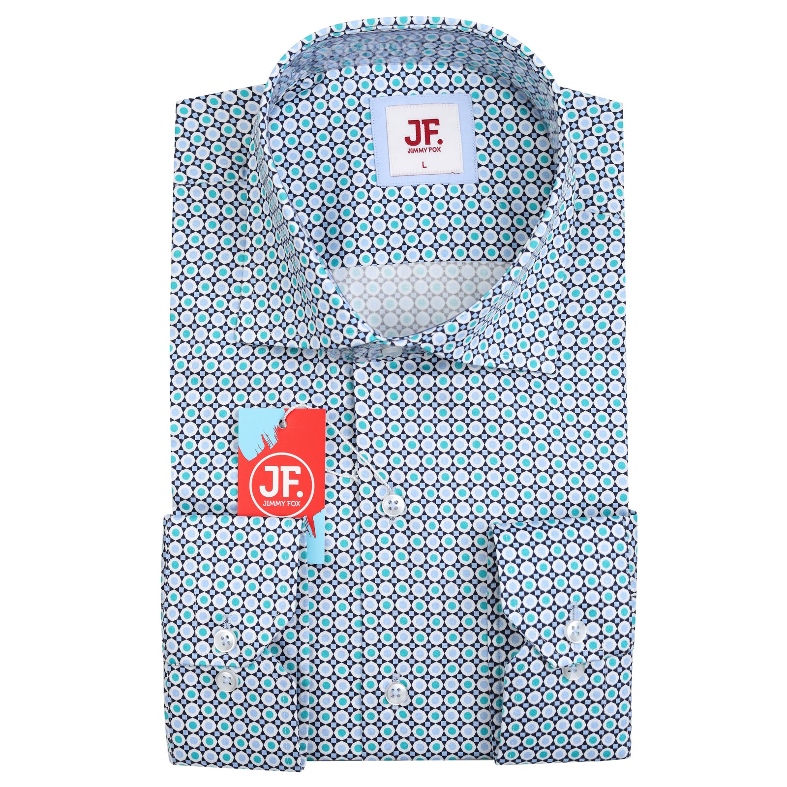 JF861 JIMMY FOX Spotted Print Slim Fit L/S Shirt – Jimmy Fox